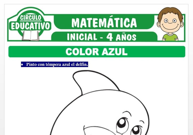 Actividades con el Color Azul para Niños de Cuatro Años – Fichas GRATIS
