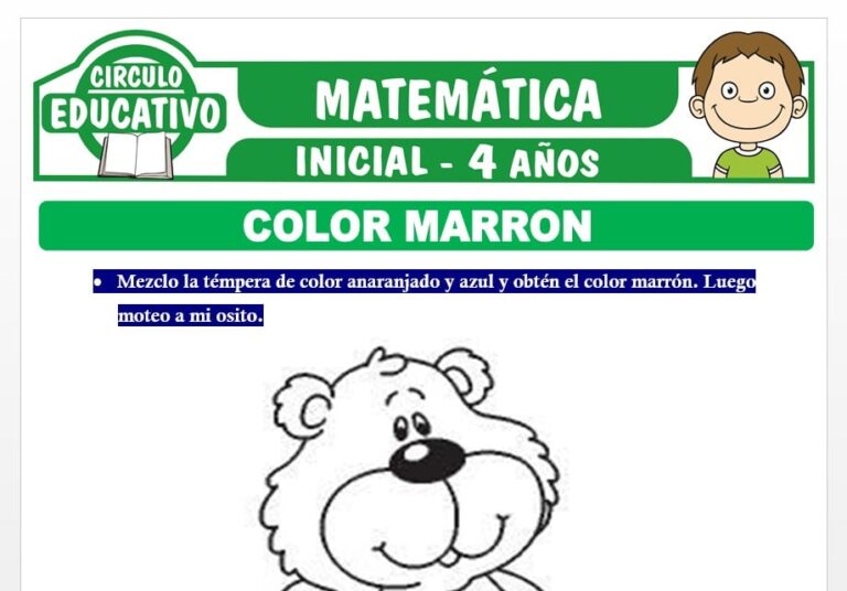 Actividades con el Color Marrón para Niños de Cuatro Años – Fichas GRATIS