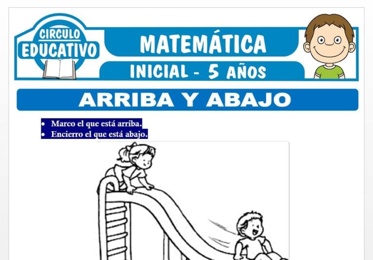 Arriba y Abajo para Niños de Cinco Años – Fichas GRATIS