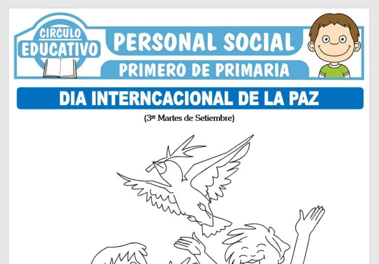 Día Internacional de la Paz para Primero de Primaria – Fichas GRATIS