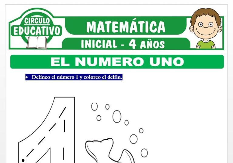 El Número Cuatro para Niños de Cuatro Años – Fichas GRATIS
