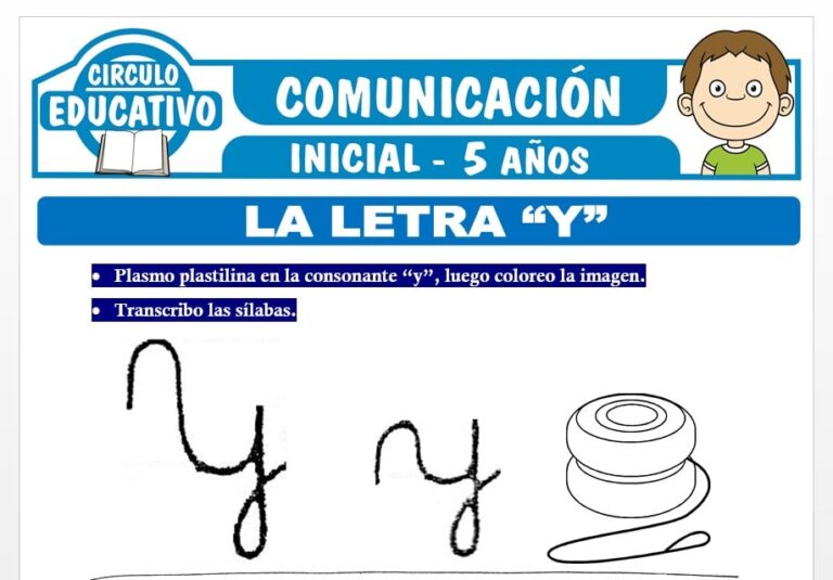 La Consonante Y para Niños de Cinco Años – Fichas GRATIS