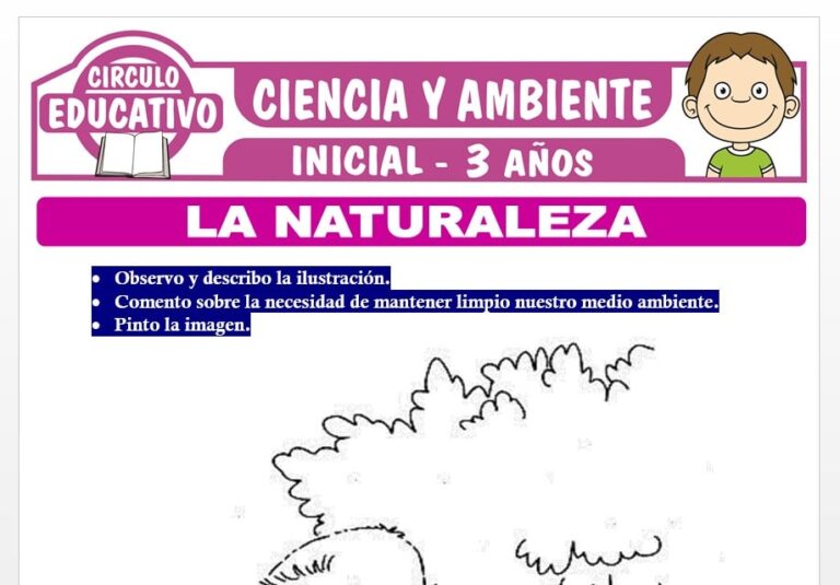 La Naturaleza para Niños de Tres Años – Fichas GRATIS