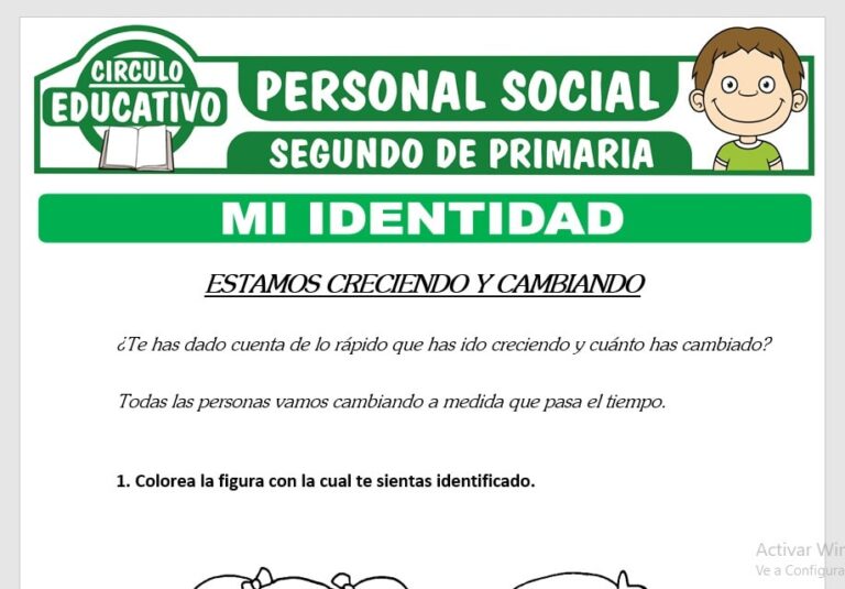 Mi Identidad para Segundo de Primaria – Fichas GRATIS