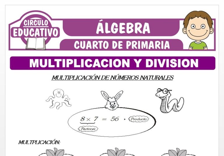 Multiplicación y División para Cuarto de Primaria – Fichas GRATIS