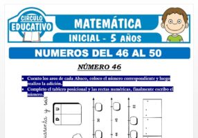 Números del 46 al 50 para Niños de Cinco Años – Fichas GRATIS