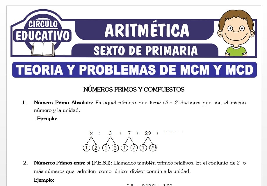 Teor a Y Problemas De MCM Y MCD Para Sexto De Primaria Fichas GRATIS Teor a Y Problemas De MCM Y MCD Para Sexto De Primaria Fichas GRATIS