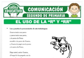 Uso de la R y RR para Segundo de Primaria – Fichas GRATIS